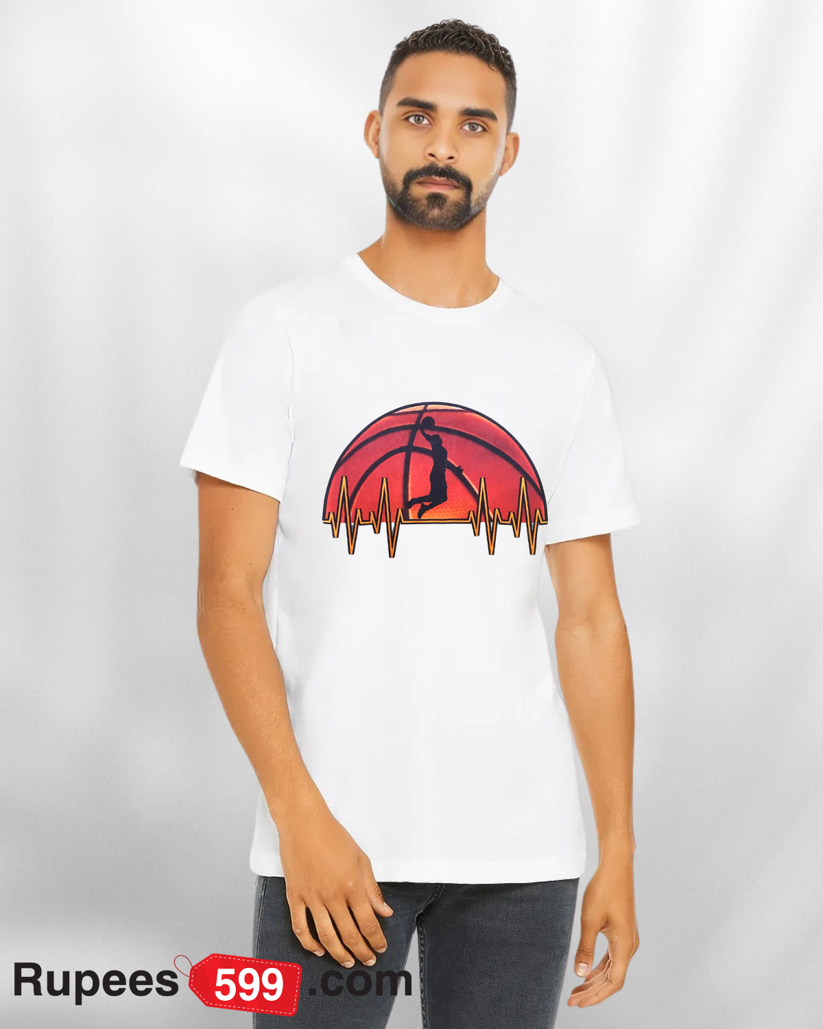 Men's White Graphic Print T-Shirt | Rupees599.com