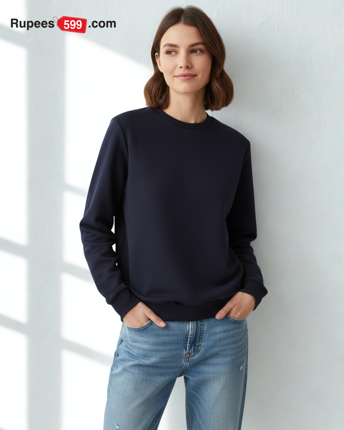 Ladies’ Soft Touch Crew Sweatshirt – Rupees599.com